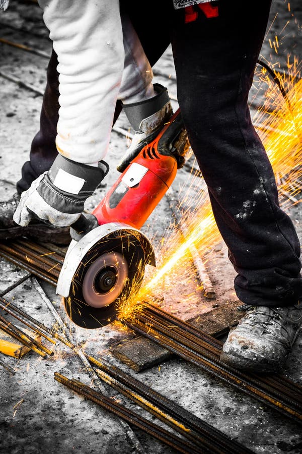 Electrical steel grinding stock image. Image of protection - 49594299