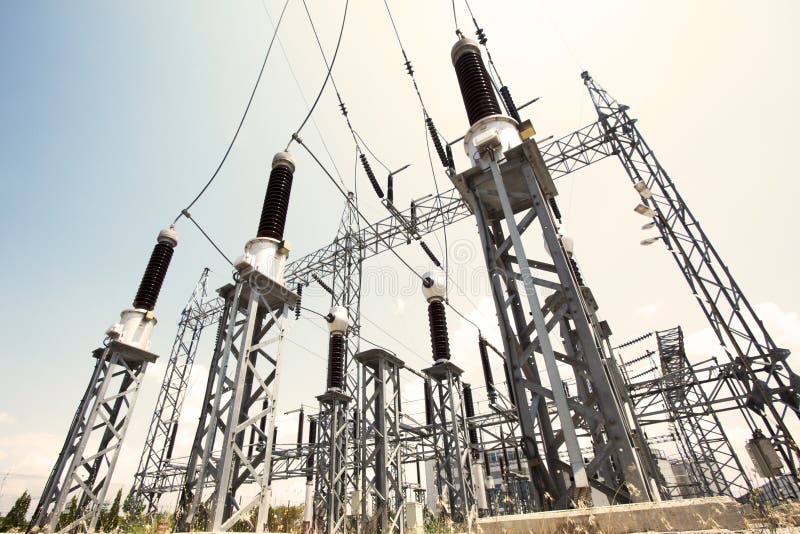 Electrical substation. stock photo. Image of voltage - 22132066