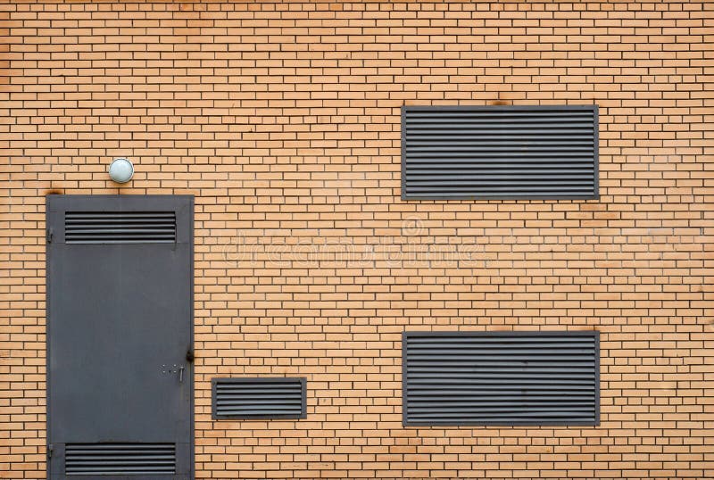 The Electrical Substation Brick Building Stock Image - Image of network ...