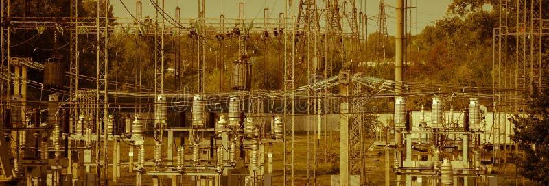 Electrical Substation and Components Stock Image - Image of industry ...