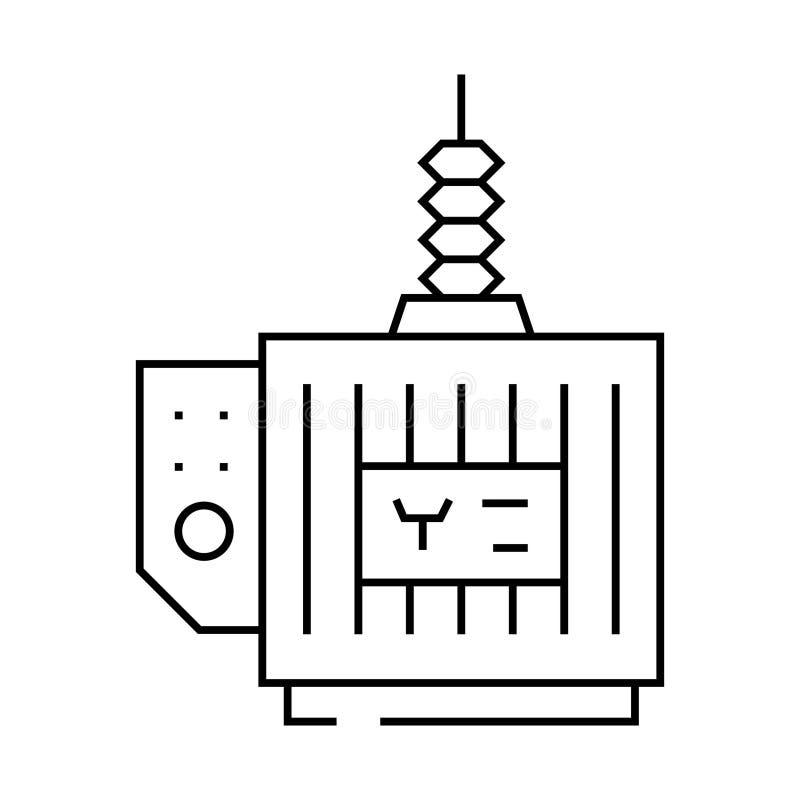 Electrical Substation Electrical Engineer Line Icon Vector Illustration ... Electrical Substation Electrical Engineer Line Icon Vector Illustration ...
