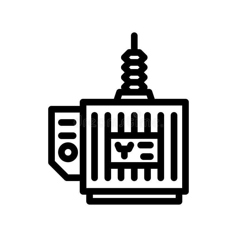 Electrical Substation Electrical Engineer Line Icon Vector Illustration ...