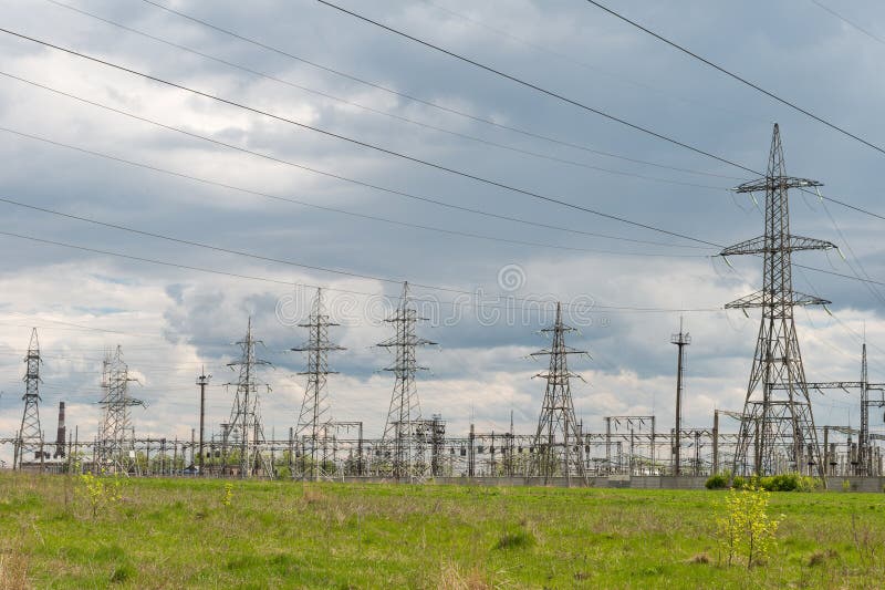Electrical substation stock image. Image of objects, heavy - 72796031
