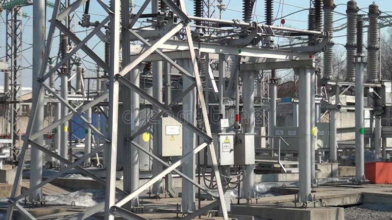 Electrical Substation. Installation of Grounding. Stock Video - Video ...