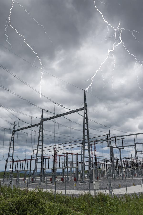 Electrical substation stock photo. Image of electric - 96305764