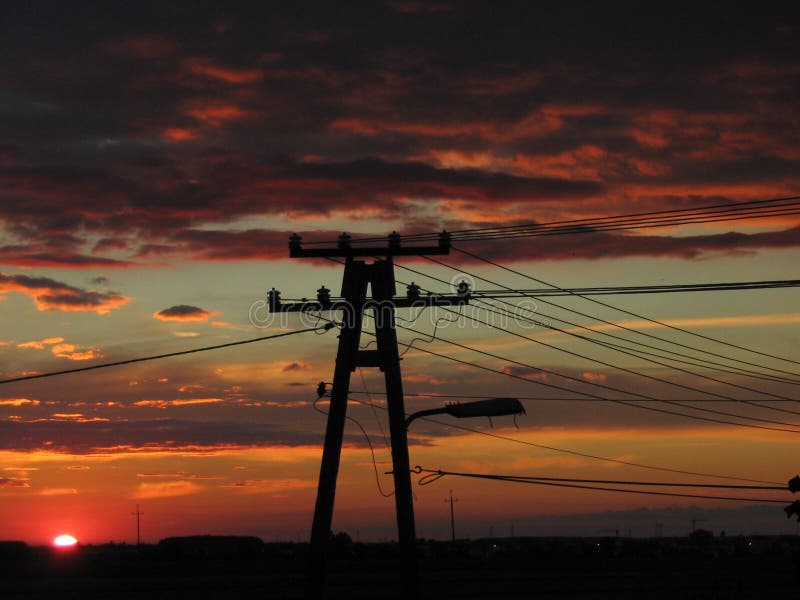 Electrical sun stock image. Image of sunset, electrical - 1597789