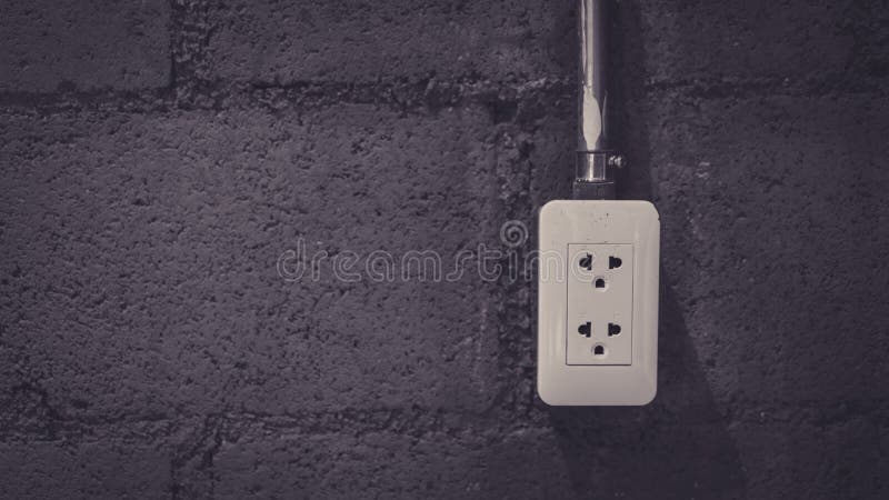 Device Plug on Socket Electrical Supply Stock Image - Image of current ...
