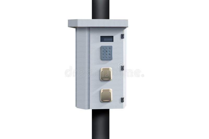 The Electrical Switch Panel. the Electric Distribution Box in the Pole ...