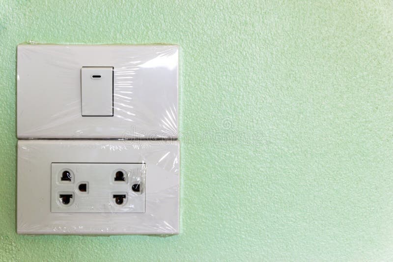 Electrical switch and plug stock photo. Image of plate - 80068776