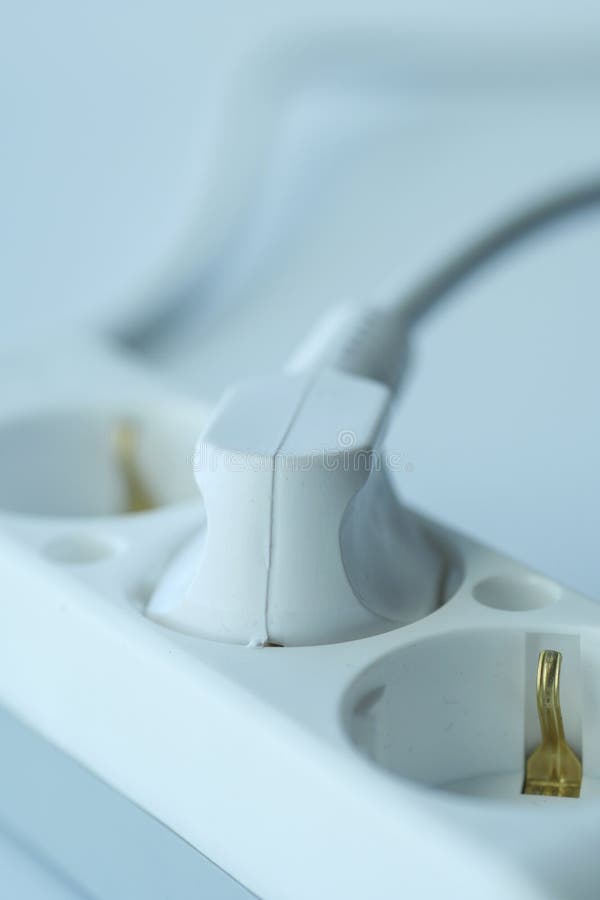 Electrical Switch and Plug on Table Stock Photo - Image of clipping ...