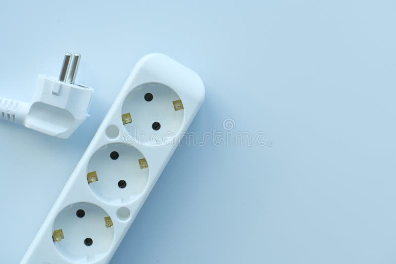 Electrical Switch and Plug on White Background Stock Image - Image of ...
