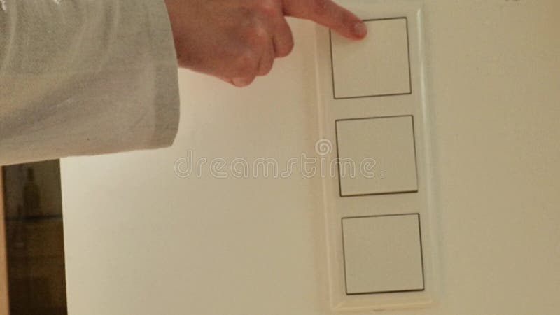 Electrical Switch with Three Buttons.Saving Energy. Reasonable ...