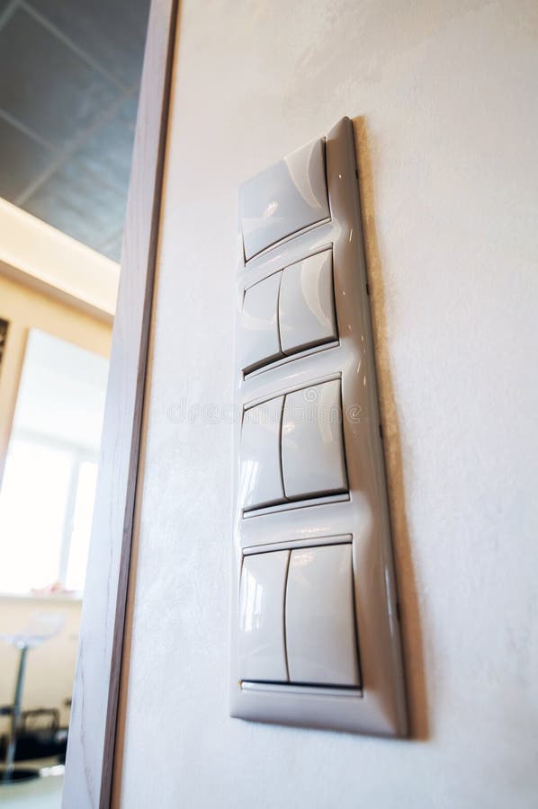 Electrical Switch on the Wall Stock Photo - Image of equipment, press ...