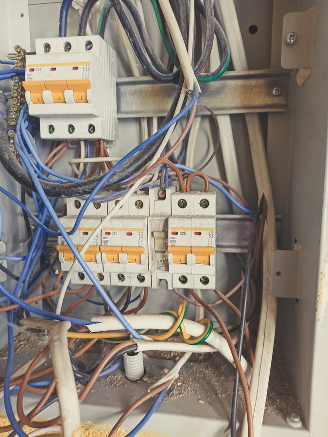 Untidy Wiring stock image. Image of cable, wires, house - 60765643