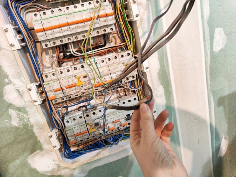 Kirov, Russia - November 26, 2024: Electrical Switchboard with ...