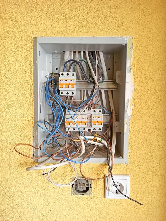 Untidy Wiring stock image. Image of cable, wires, house - 60765643