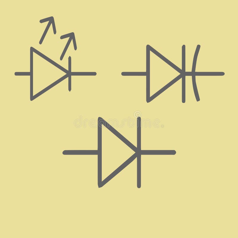 Simple Electric Compenents Designs Made with Different Lines , Shapes ...