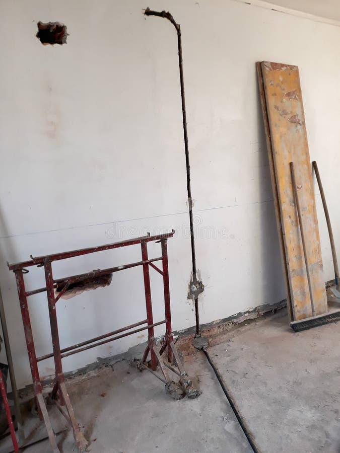 Electrical System in Building Site Stock Image - Image of construction ...