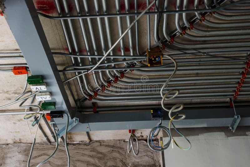 Electrical System on Construction Site Stock Image - Image of ...