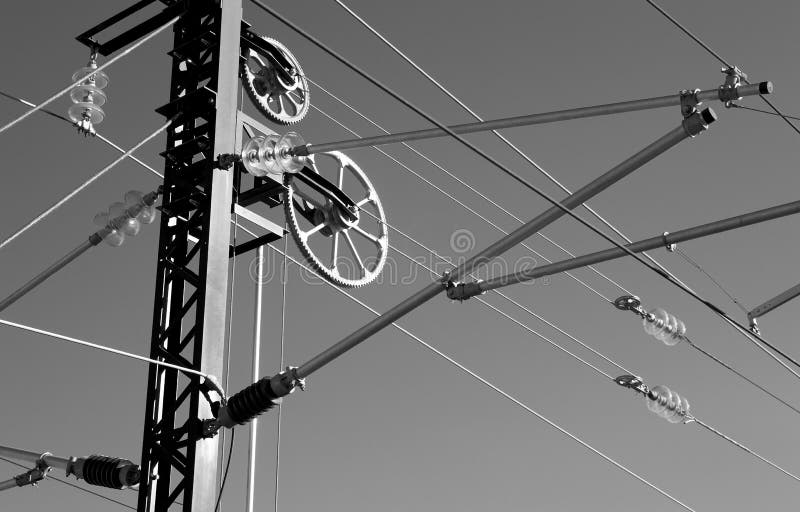Railway Electrical System of Energy Stock Photo - Image of arrival ...