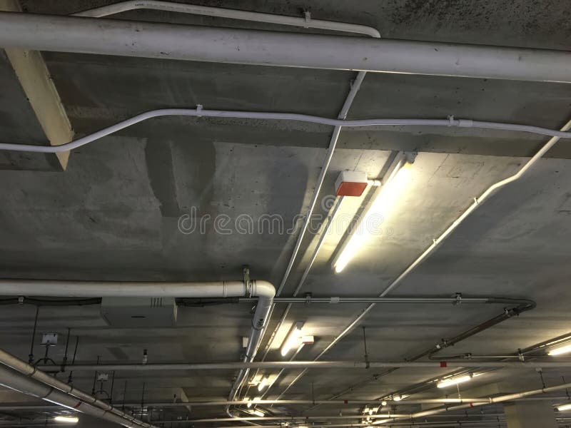 Electrical Systems and Piping in the Building Stock Photo - Image of ...