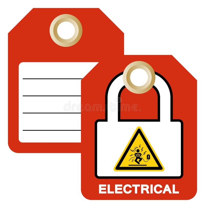 Electrical Tag Label Symbol Sign, Vector Illustration, Isolate on White ...