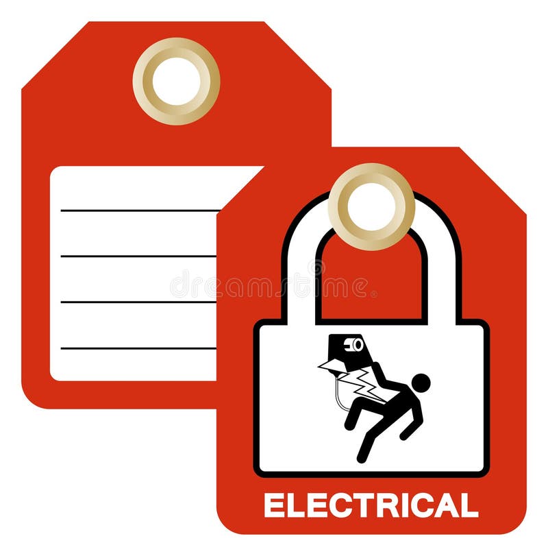 Electrical Tag Label Symbol Sign, Vector Illustration, Isolate on White ...