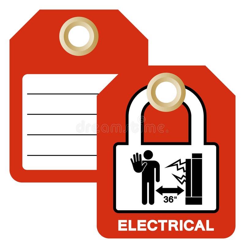 Electrical Tag Label Symbol Sign, Vector Illustration, Isolate on White ...