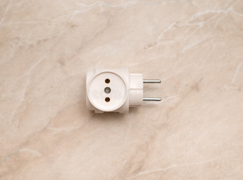 Electrical Tee Socket for Home and Construction White Stock Image ...