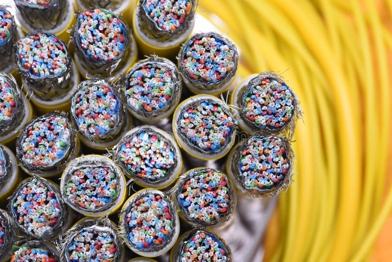 Electrical and Telecommunication Cables Stock Image - Image of concept ...