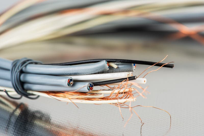 Copper cable line stock image. Image of electron, electricity - 37675479