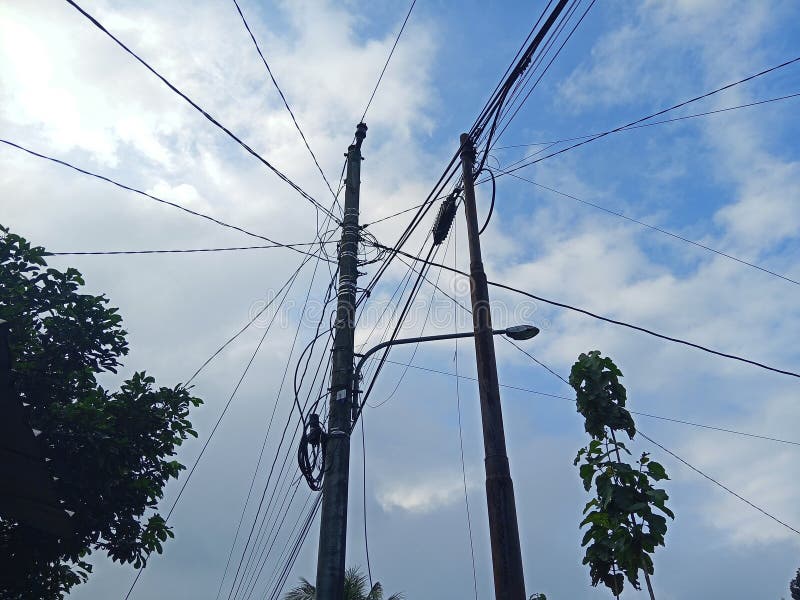 Electrical and Telephone Installations are Close To Each Other, Stock ...