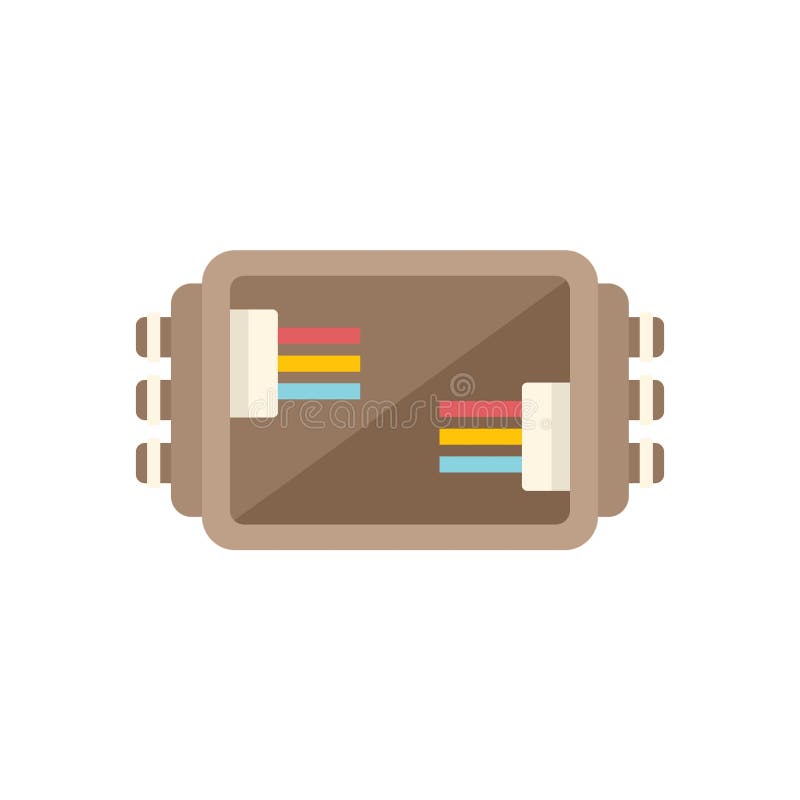 Electrical Terminal Block Connecting Wires in Flat Style Stock ...