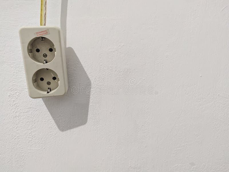 Electrical Terminal Hanging on the Wall is White Stock Image - Image of ...