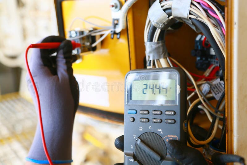 Electrical Terminal in Junction Box and Service by Technician ...