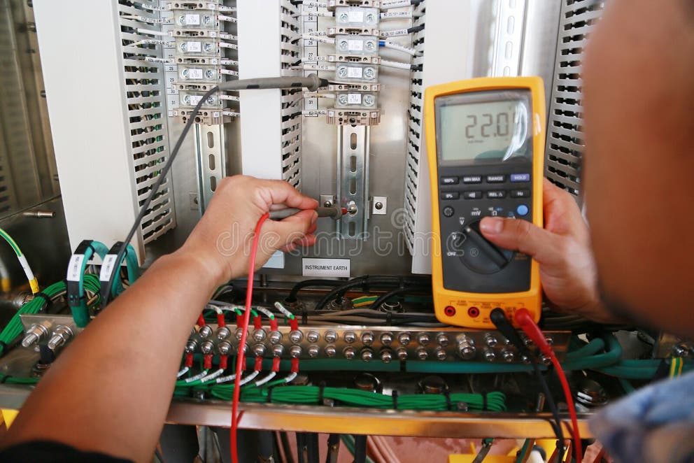 Electrical Terminal in Junction Box and Service by Technician ...