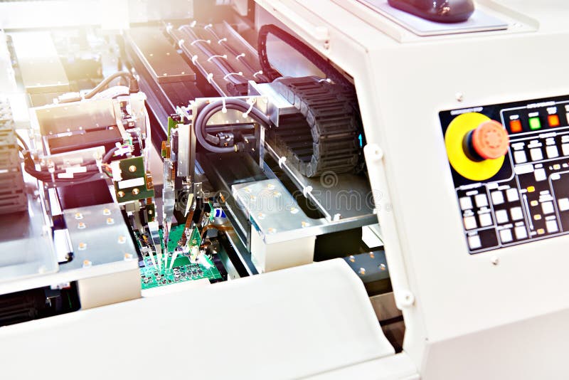 Industrial Tester Printed Circuit Boards with Flying Probe Stock Image ...