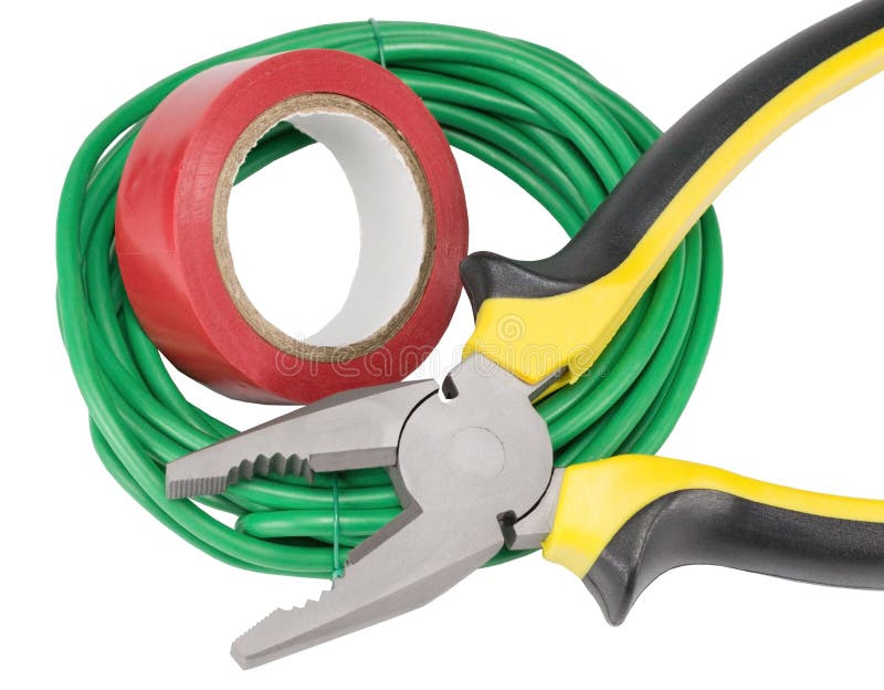 Electrical Tools and Cables Stock Photo - Image of group, blue: 102745072