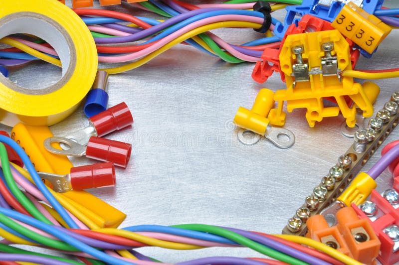 Electrical Tools and Component Kit To Use in Electrical Installations ...