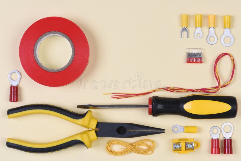 Electrical Tools and Component Stock Image - Image of concept, cutter ...