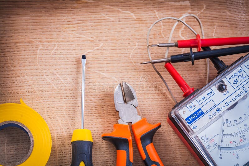 Electrical Tools Multimeter Tester Nippers Stock Image - Image of ...