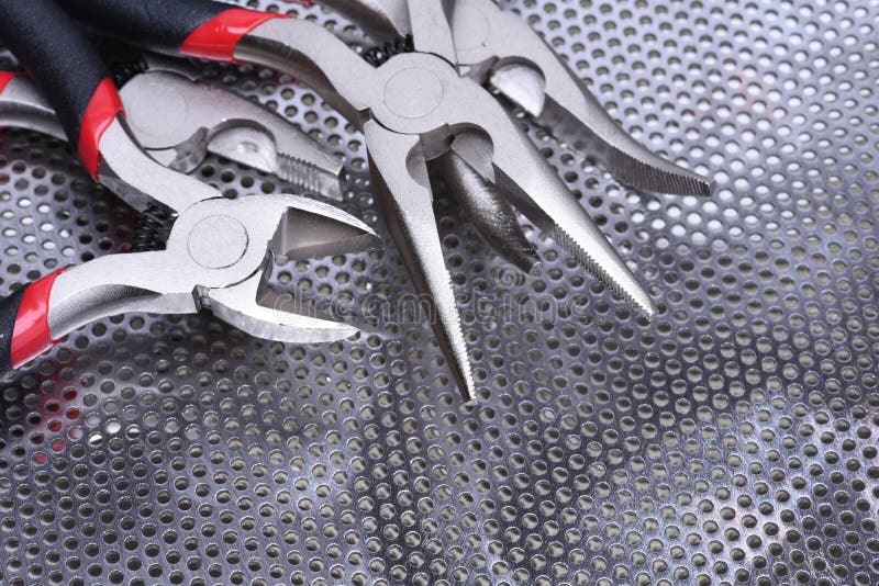 Electrical Tools Wire Cutter, Pliers Stock Photo - Image of iron, grey ...