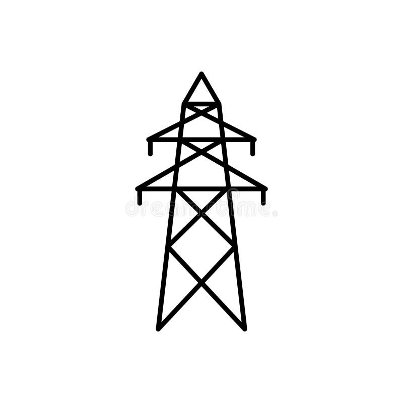 Electrical tower icon stock vector. Illustration of icon - 289475347