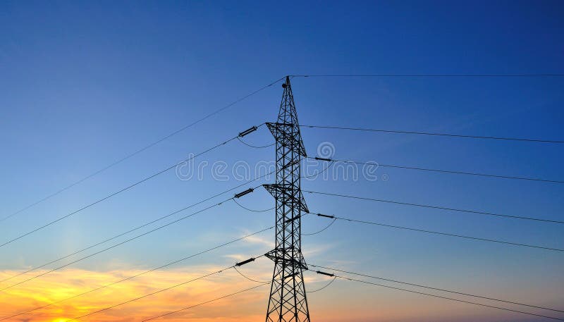 Electrical Turret. Metal Structure To Hold the Electrical Wiring Over ...