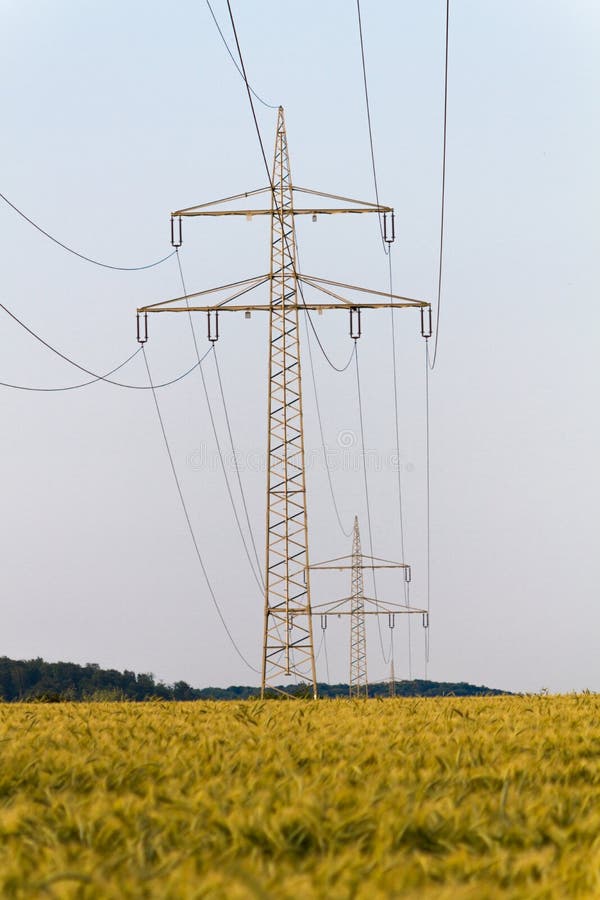 Electrical Tower with Power Supply Stock Photo - Image of environment ...