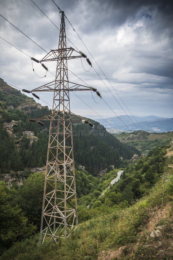 Electrical tower stock photo. Image of mountain, energy - 58768430