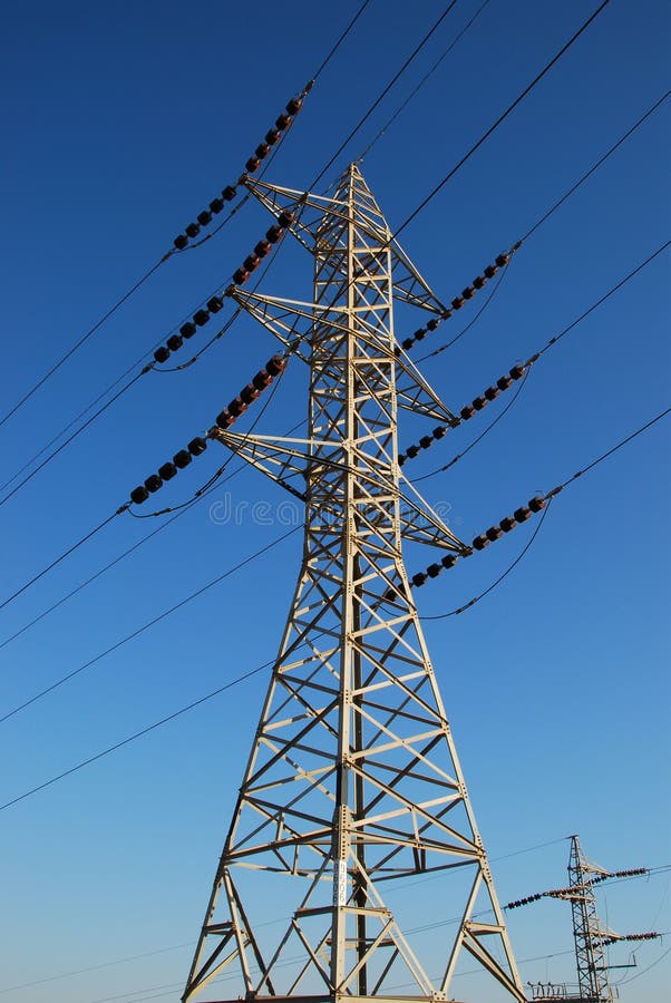 Electrical tower and wires stock photo. Image of communications - 3928756
