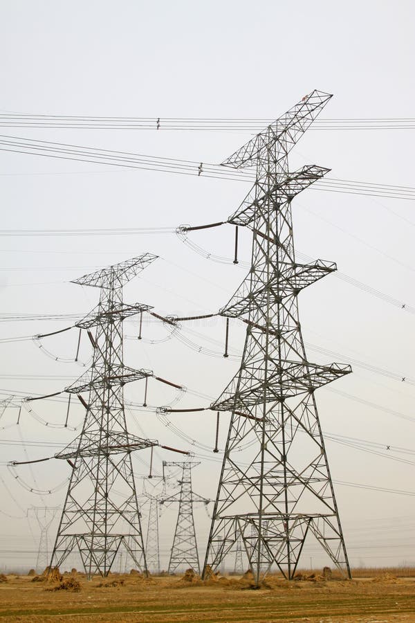 Electrical Towers and Power Lines Stock Photo - Image of links ...