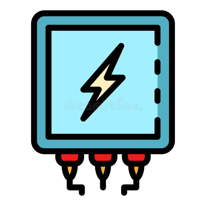 Electrical Transformer Icon Color Outline Vector Stock Vector ...
