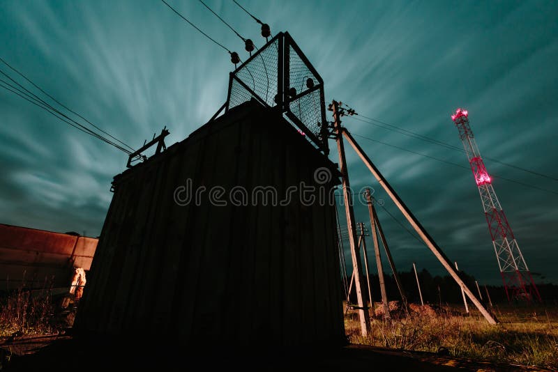 Electrical Transformer Station Stock Photo - Image of main, industry ...